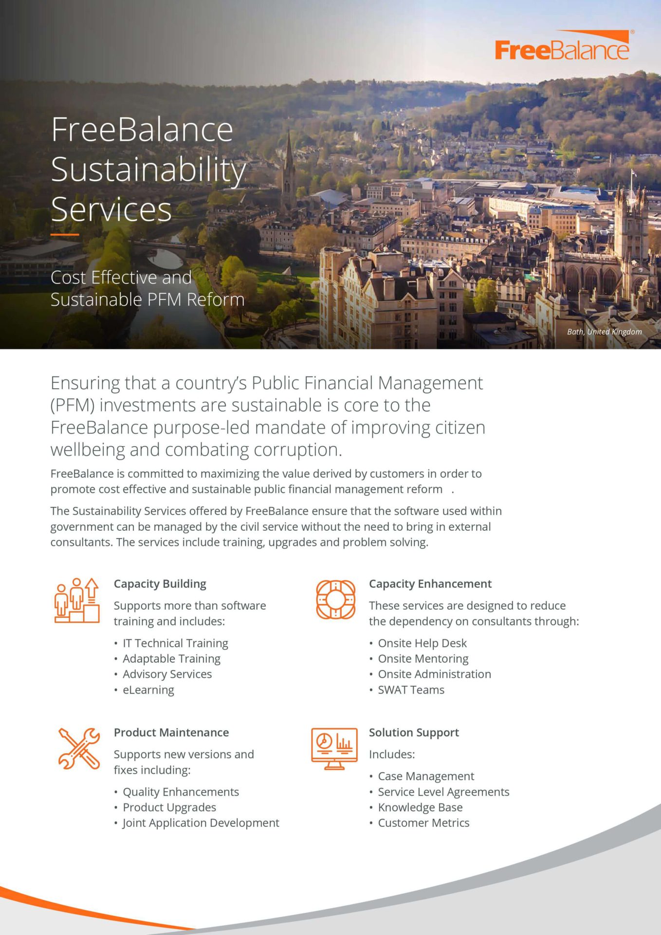 FreeBalance Sustainability Services Brochure - FreeBalance