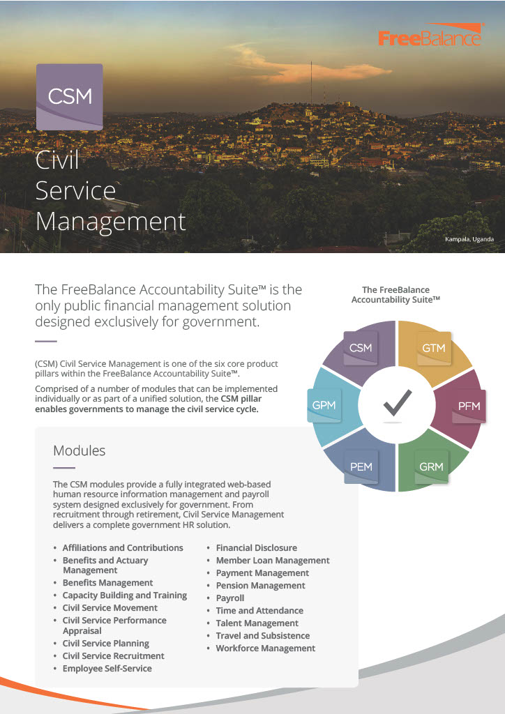 (CSM) Civil Service Management Factsheet - FreeBalance