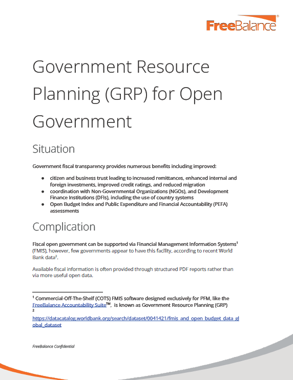 GRP for Open Government - FreeBalance