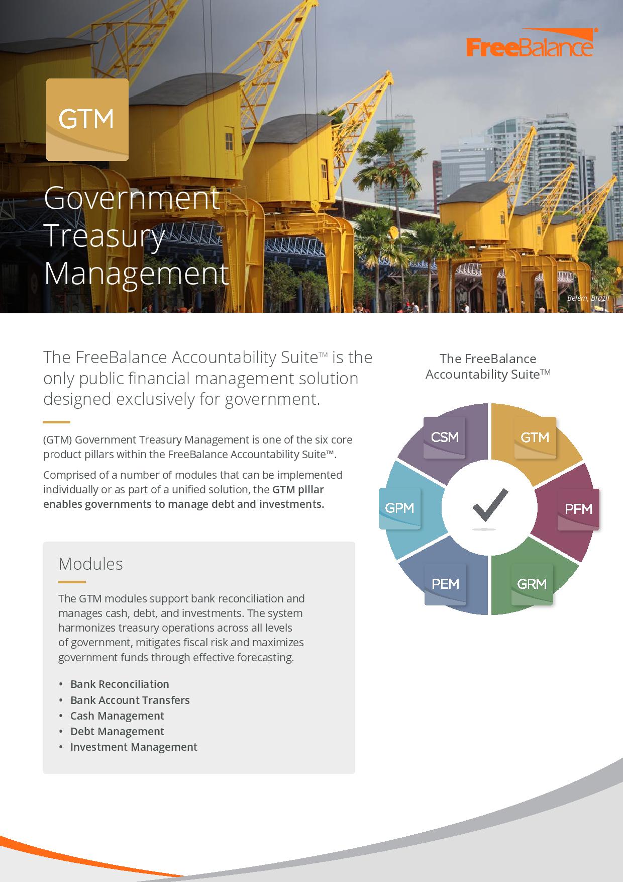 (GTM) Government Treasury Management Factsheet - FreeBalance