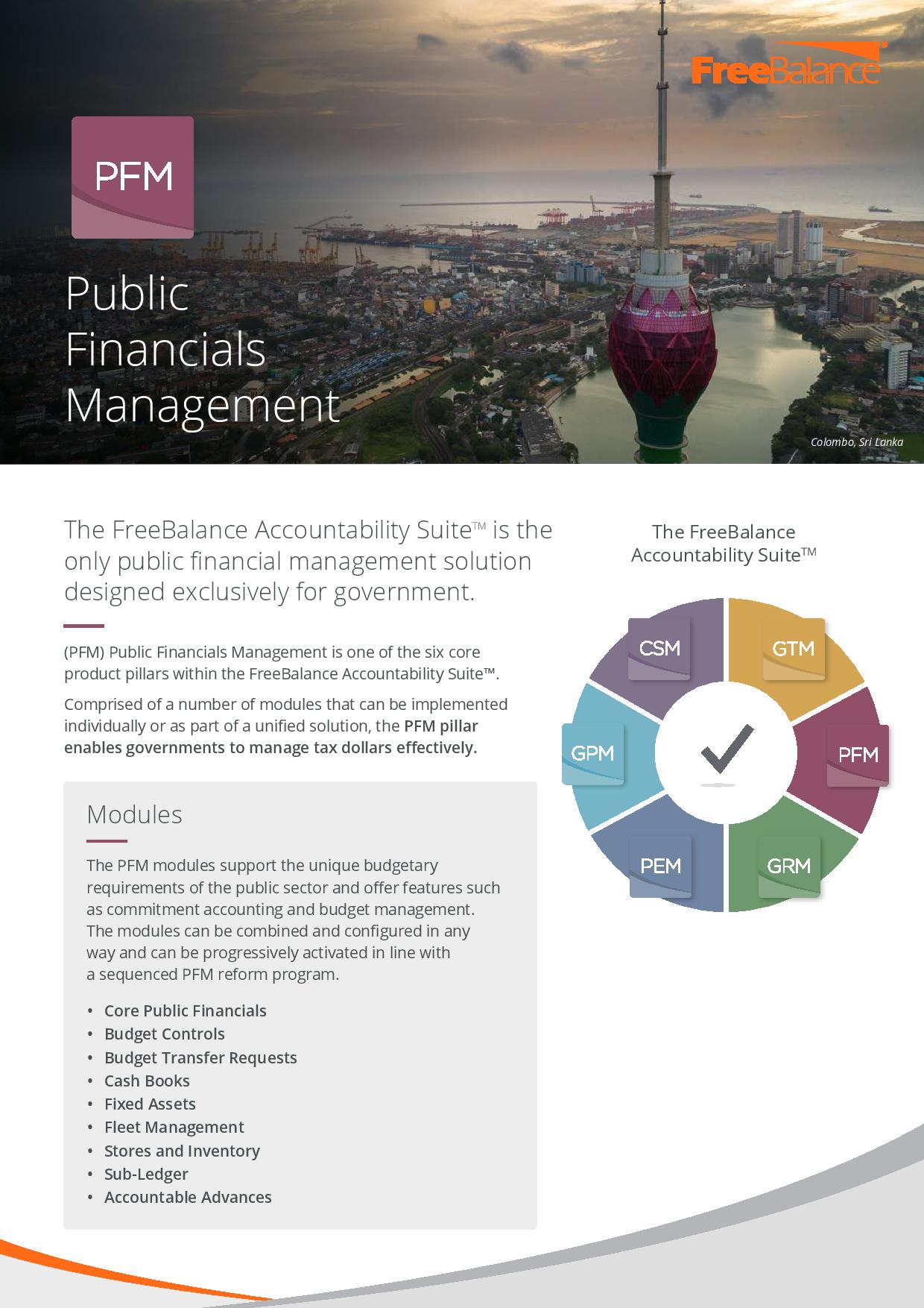 (PFM) Public Financials Management Factsheet - FreeBalance