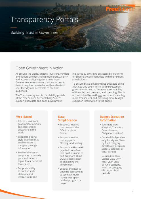 FreeBalance Transparency Portals Factsheet